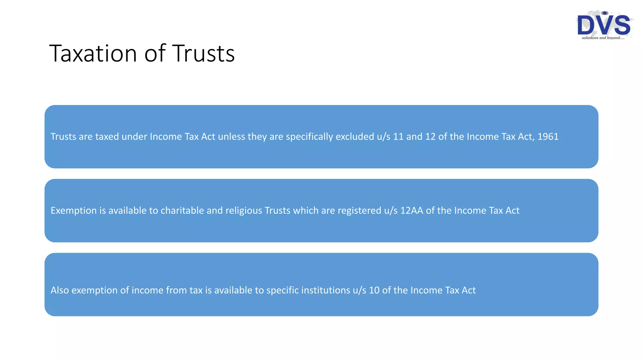 Formation of trusts and its taxation | PPTX
