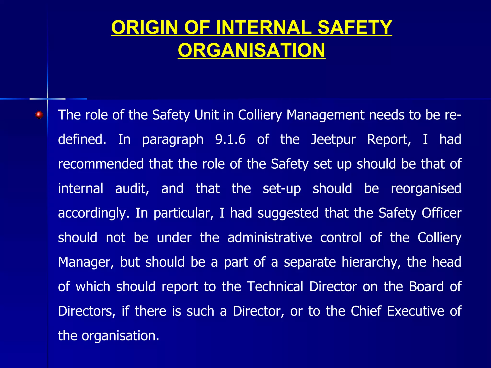 Formation & Role of Internal Safety Organisation(ISO) | PPT