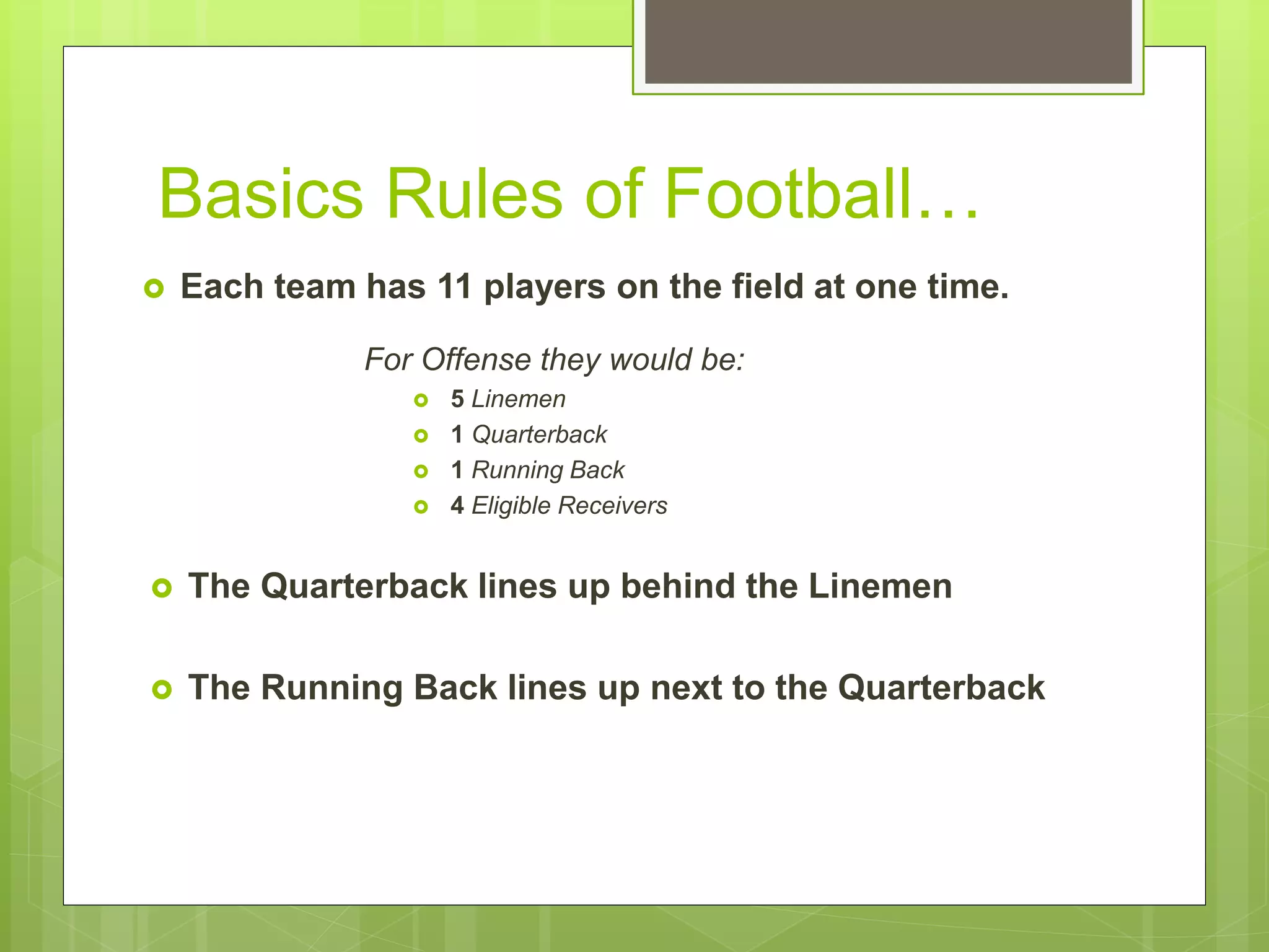 Offensive Formations | PPTX