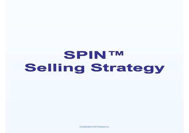 Spin selling strategy | PDF