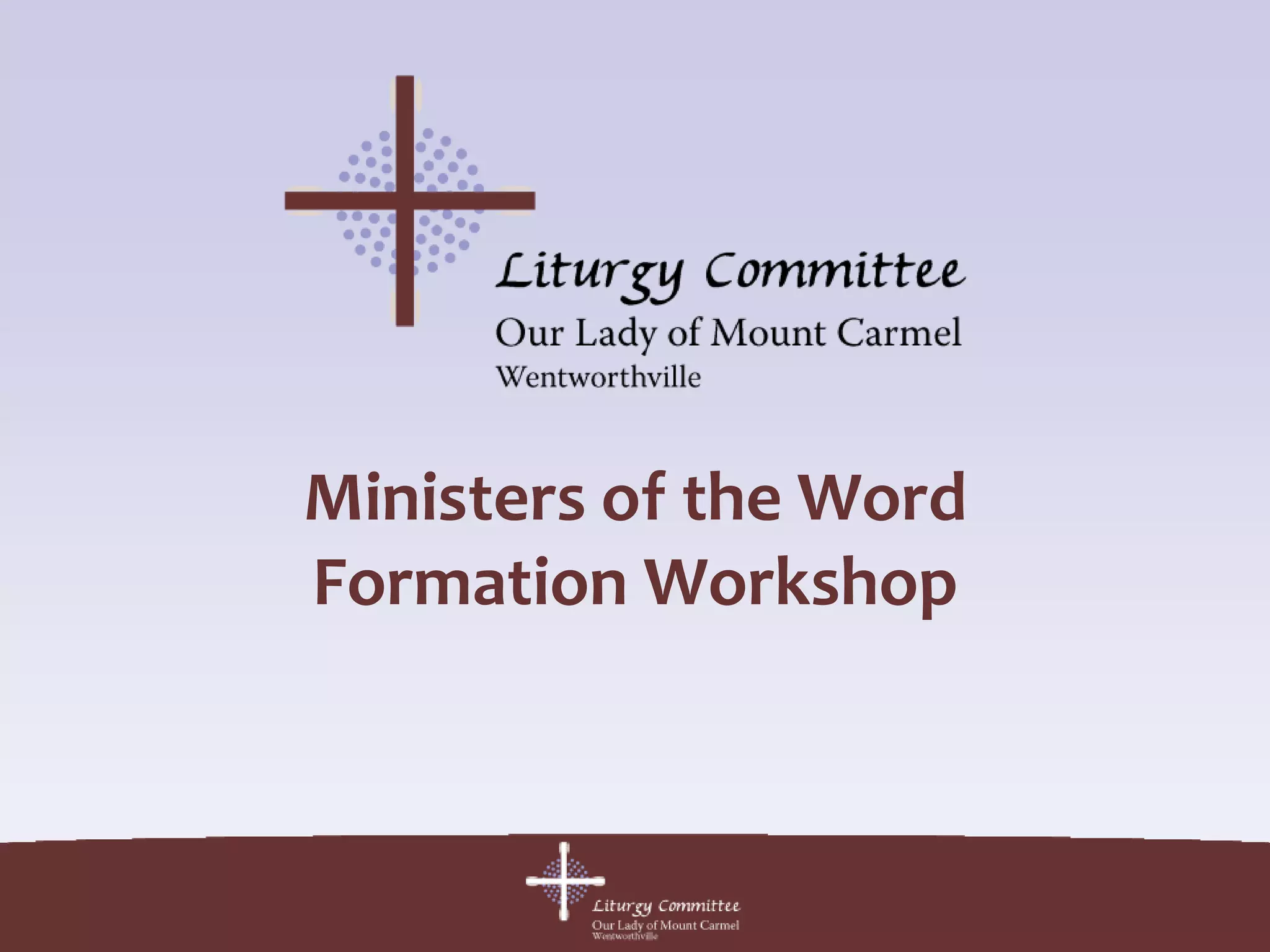 Ministry of the Word Formation Workshop: Spiritual Preparation | PPTX