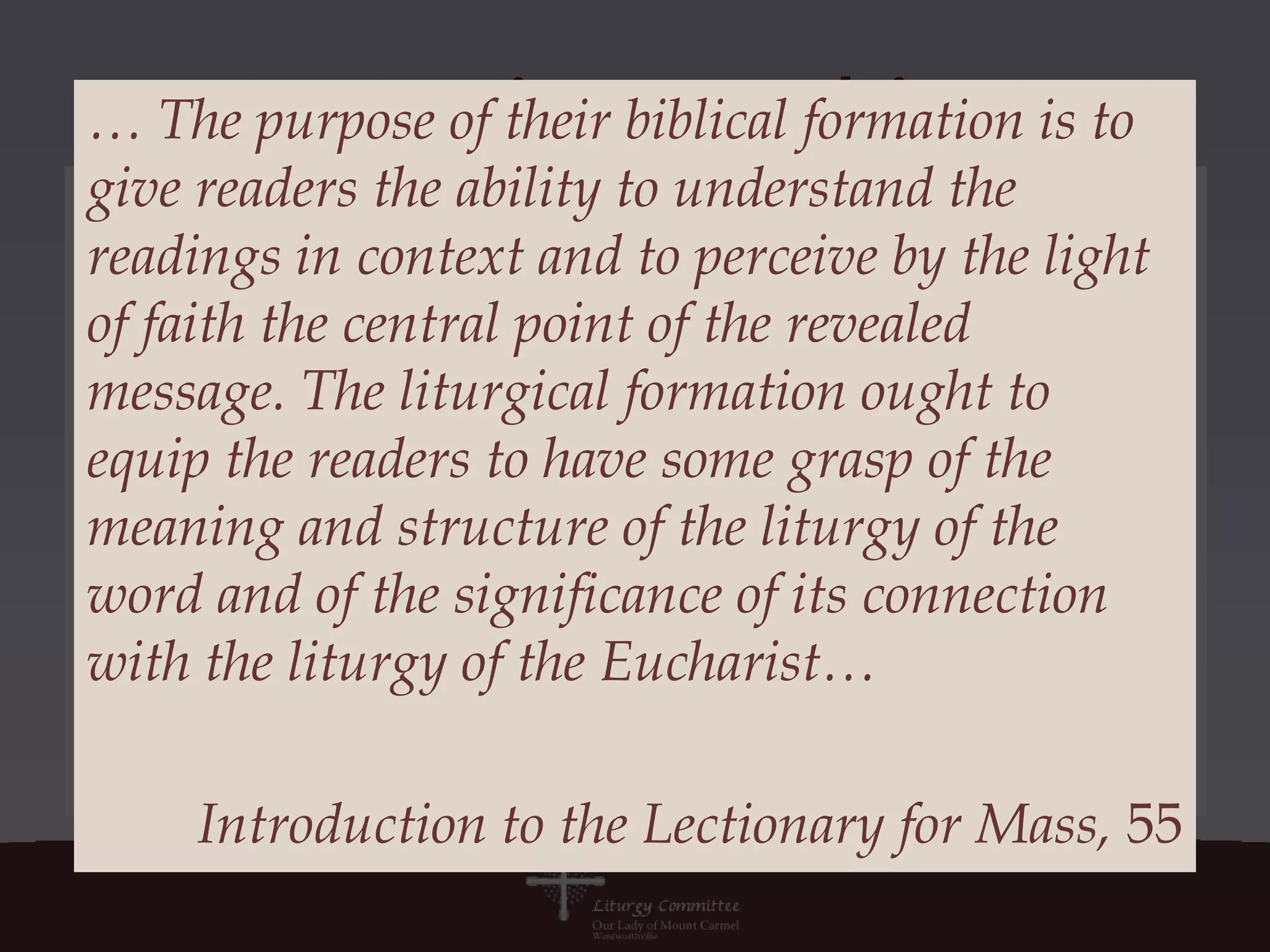 Ministry of the Word Formation Workshop: Spiritual Preparation | PPTX