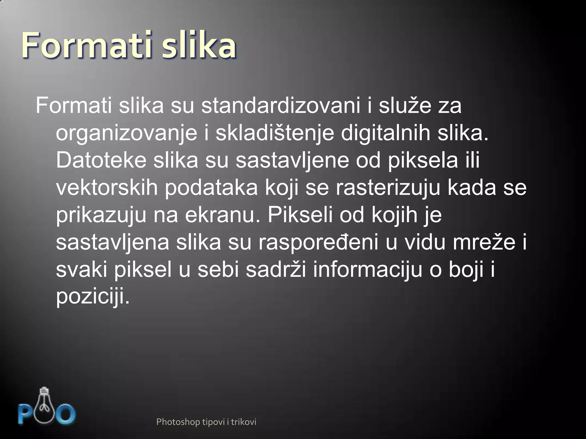 Formati digitalnih slika | PPTX