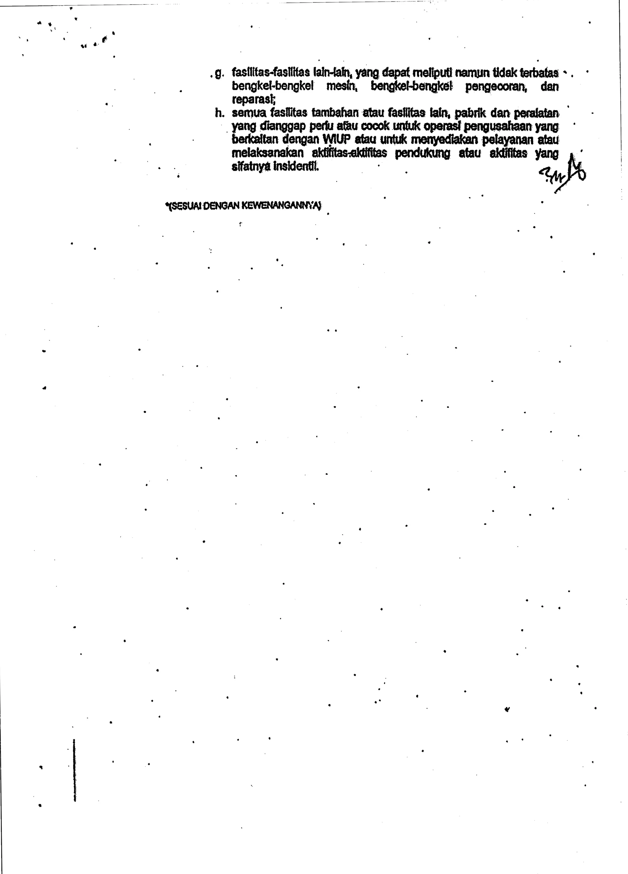 Format iup operasi produksi | PDF