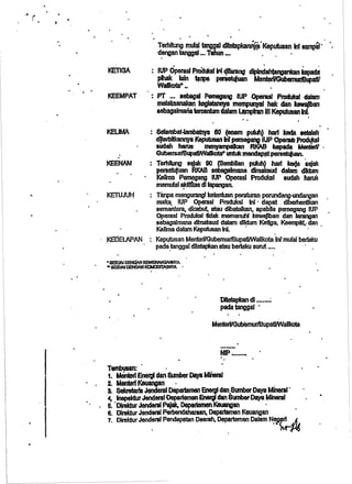 Format iup operasi produksi | PDF