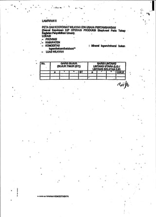 Format iup operasi produksi | PDF