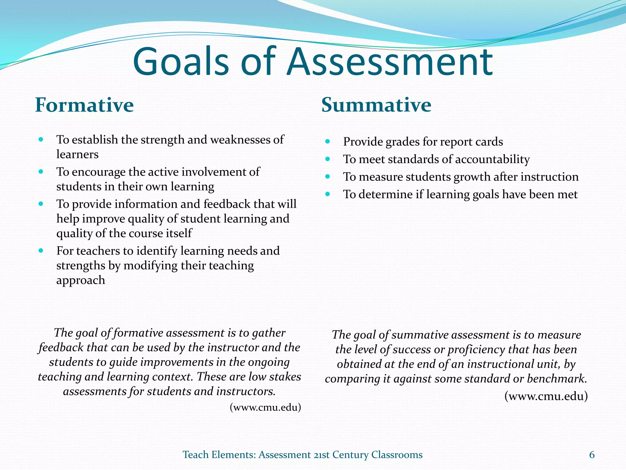 Formative and summative assessments | PPTX