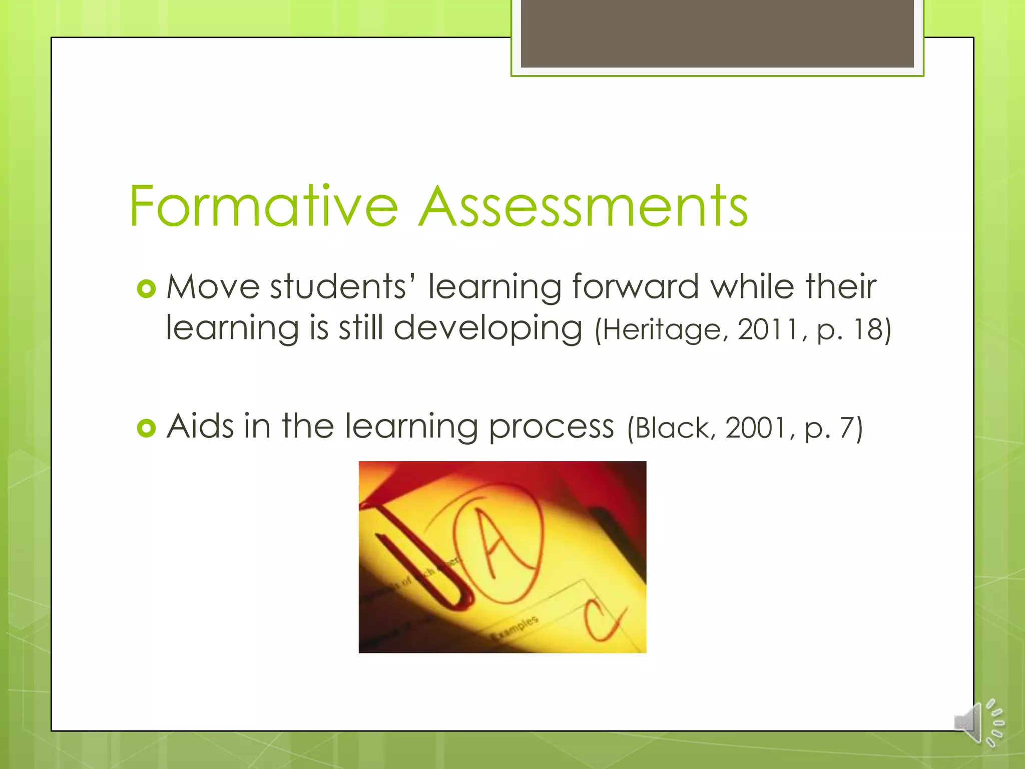 Formative and summative assessments unit 3 revised without references | PPT
