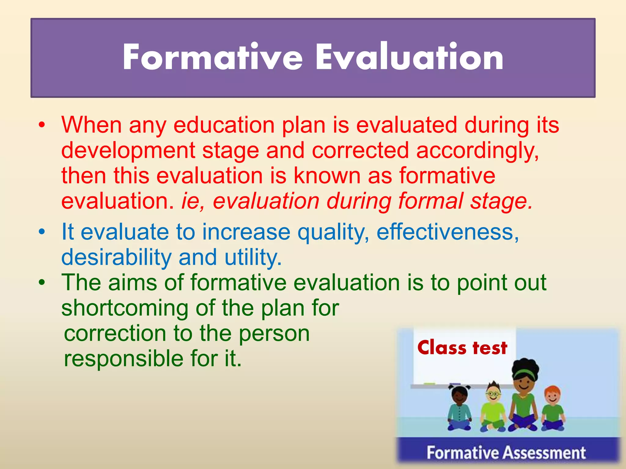 Formative and summative evaluation in Education | PPTX