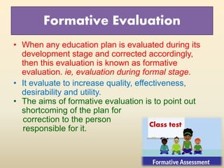 Formative and summative evaluation in Education | PPTX
