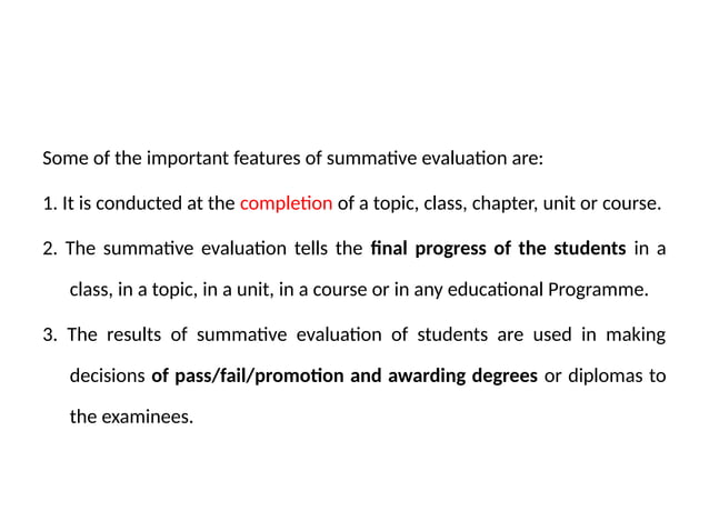 formative and summative evaluation in educational assesment.pptx | Educational Assessment ...