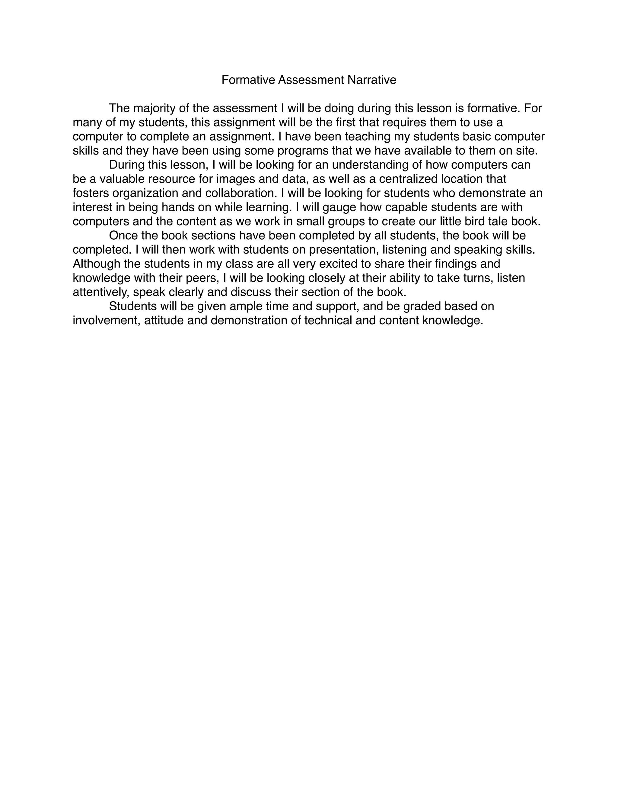 Formative assessment | PAGES