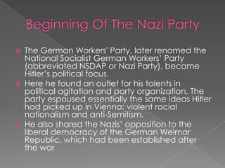 Early Life of Hitler | PPTX