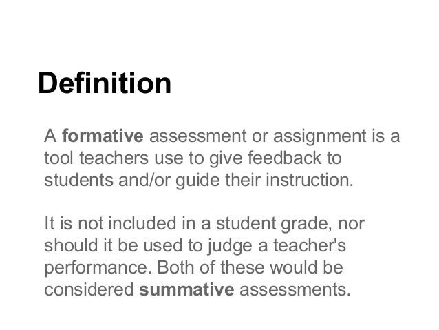 Formative Assessment Meaning