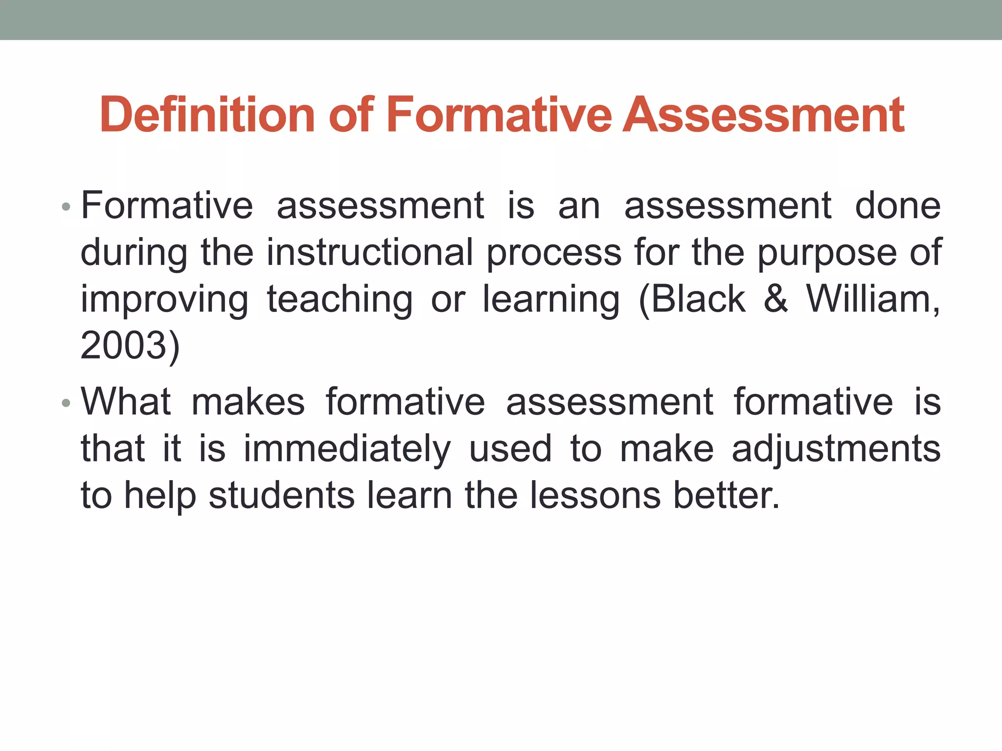 Formative assessment | PPTX