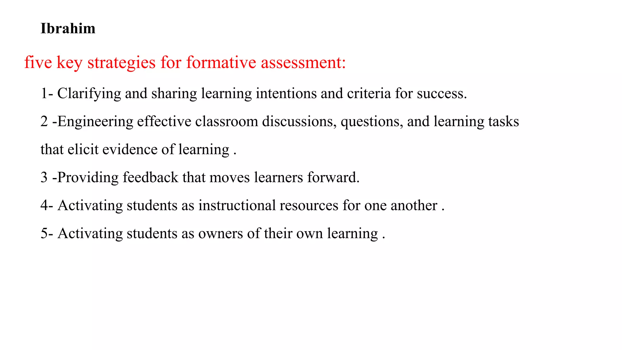 Formative assessment | PPTX