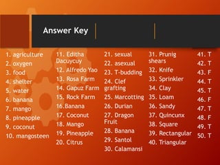 Formative assessment orchard farming and you | PPTX