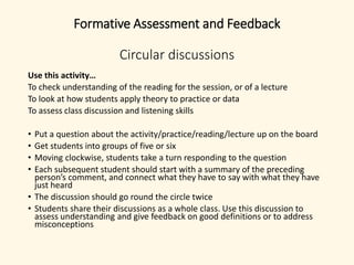 Formative assessment and feedback strategies | PPTX