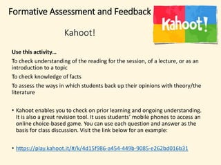 Formative assessment and feedback strategies | PPTX
