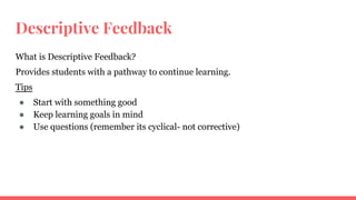 Formative Assessment: Tasks and Feedback | PDF