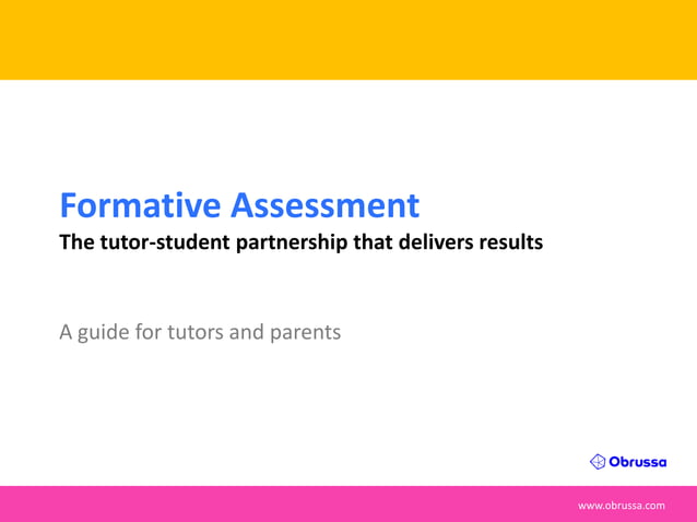 Formative assessment: an important teaching tool for any subject | PPT