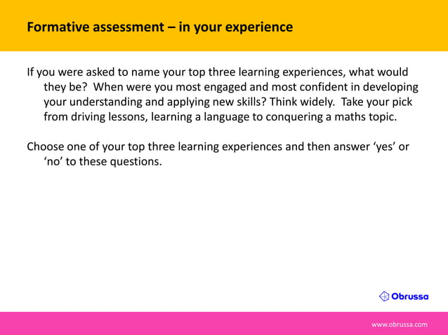Formative assessment: an important teaching tool for any subject | PPT