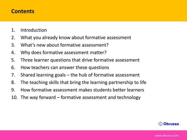 Formative assessment: an important teaching tool for any subject | PPT