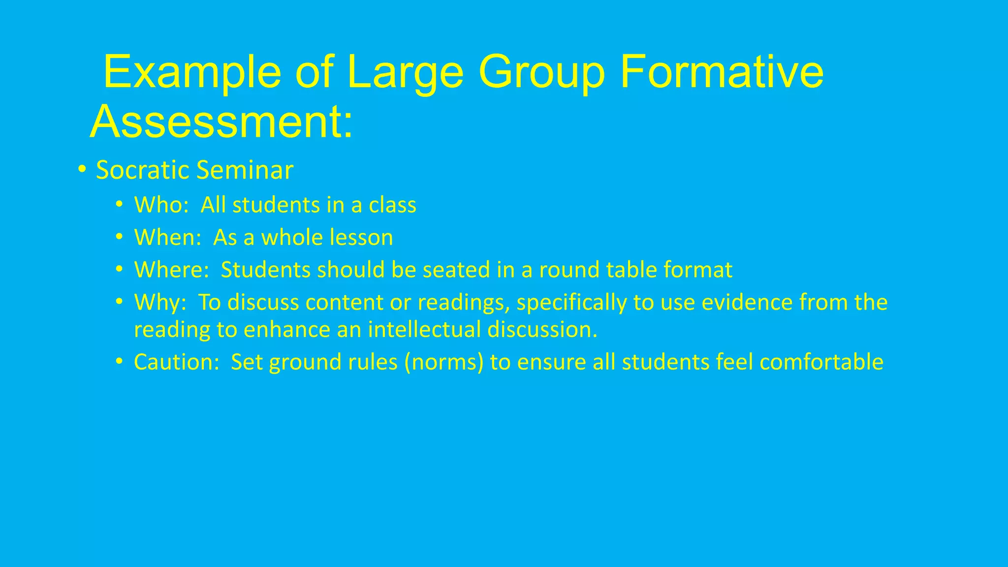 Using Formative Assessment in the Classroom | PPT