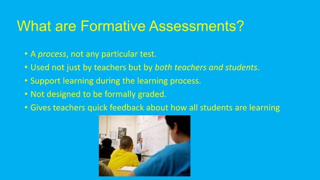 Using Formative Assessment in the Classroom Presentation | PPTX ...