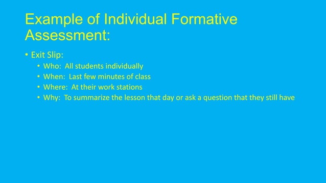 Using Formative Assessment in the Classroom Presentation | PPTX ...
