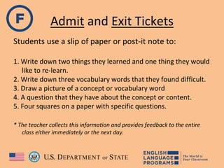 Formative Assessment Strategies for Busy Teachers | PPT