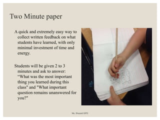 Formative assessment techniques | PPT