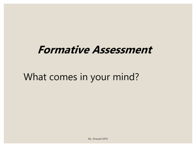 Formative assessment techniques | PPT