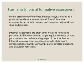 Formative assessment techniques | PPT