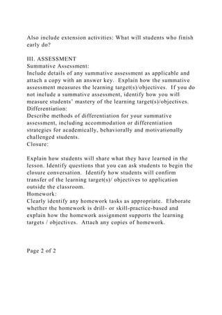 Formative Assessment TemplateInformational Text Reading I.docx