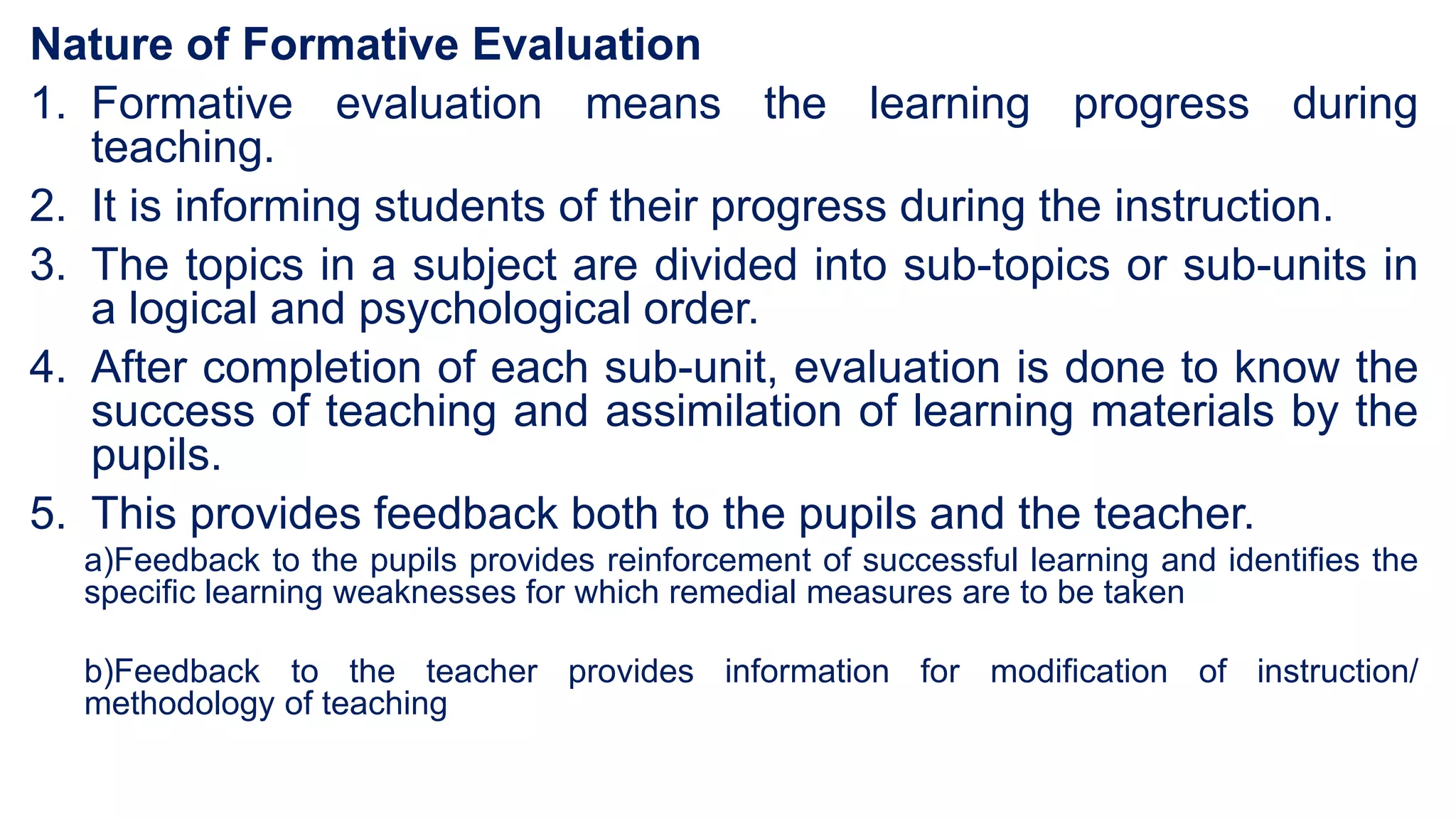 Formative Evaluation | PPTX