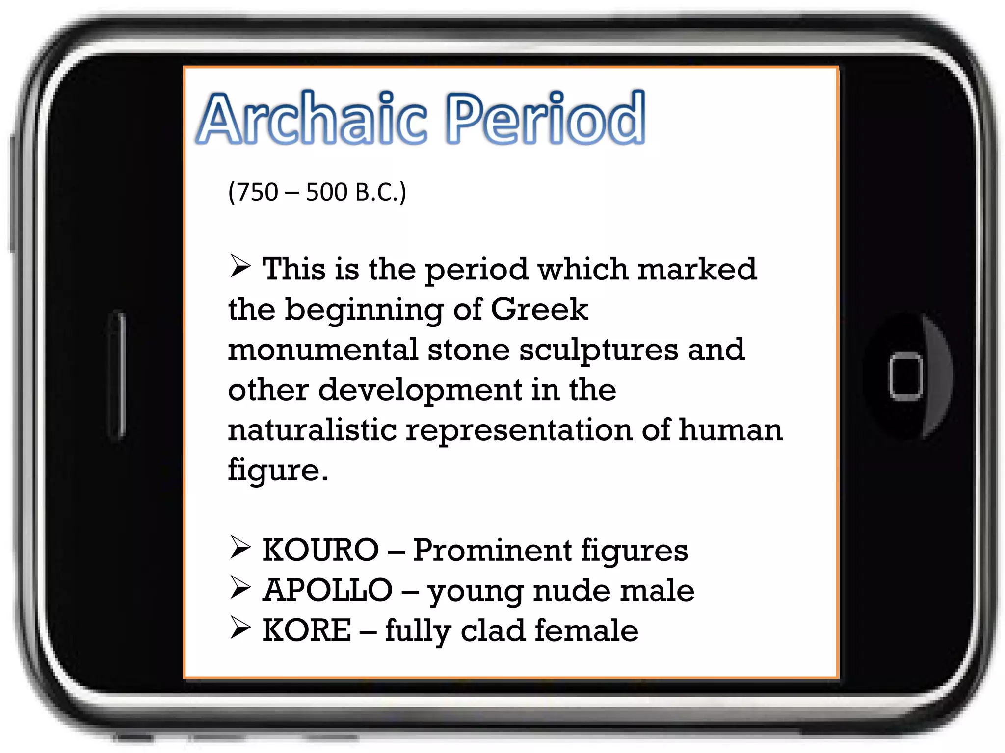 Formative period of ancient greek art | PPT