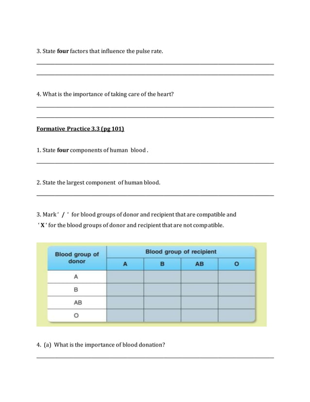Formative practice chap 3 dlp | DOCX | Blood Disorders | Diseases and ...