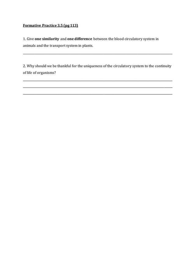 Formative practice chap 3 dlp | DOCX | Blood Disorders | Diseases and ...