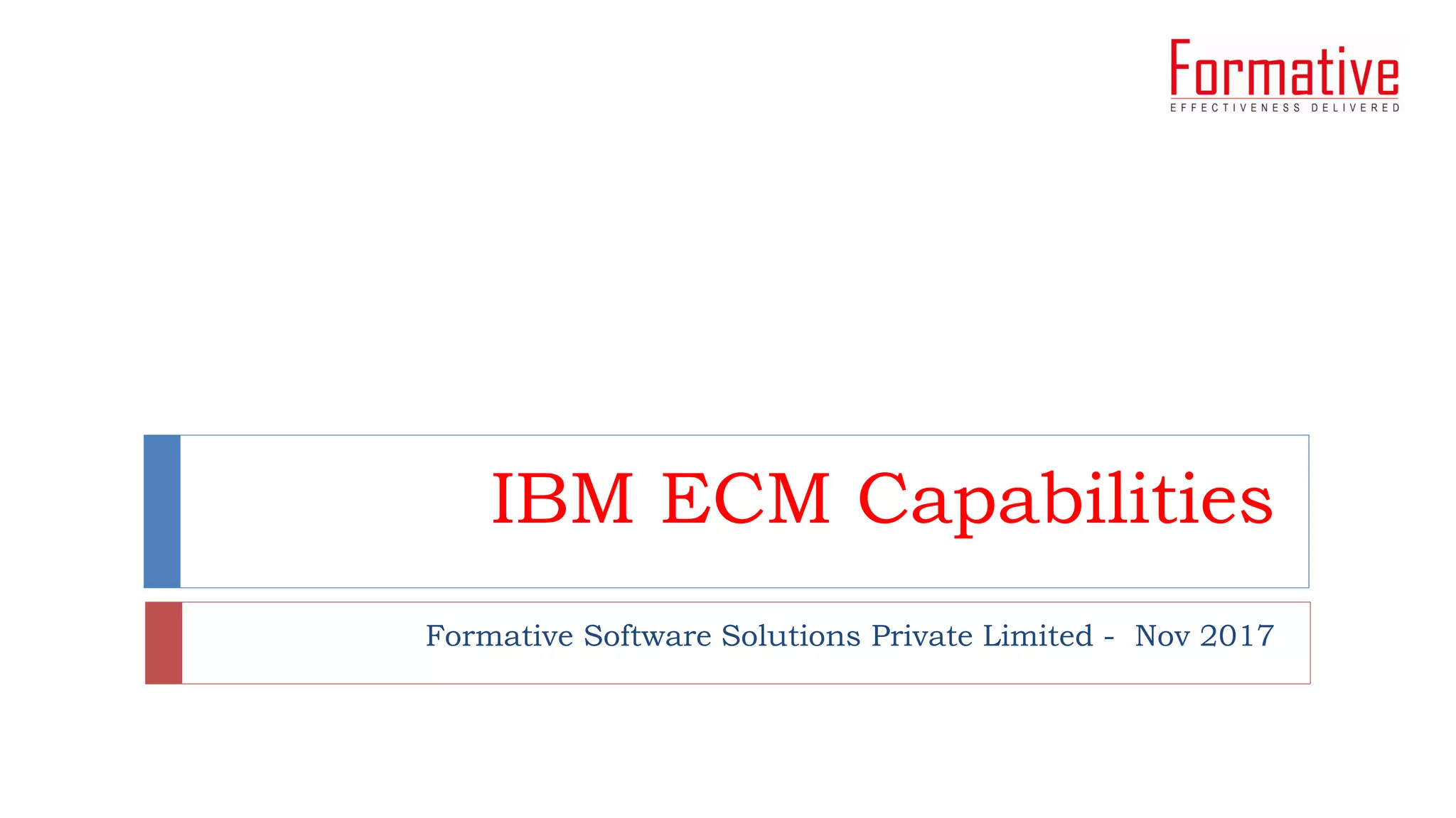 Formative software solutions IBM Filenet capabilities | PDF