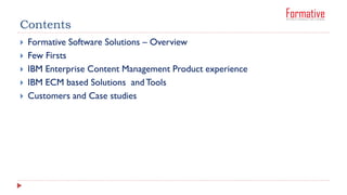 Formative software solutions IBM Filenet capabilities | PDF