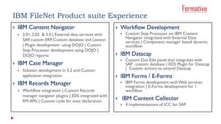 Formative software solutions IBM Filenet capabilities | PDF