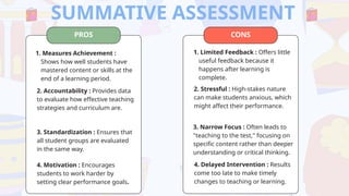 Formative & Summative Assessment - CRMEF SM | PPTX