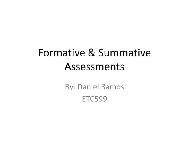 Formative & summative assessments | PPTX