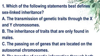 FORMATIVE TEST NON MENDELIAN Q1 W4 W5.pptx | Genetics | Science