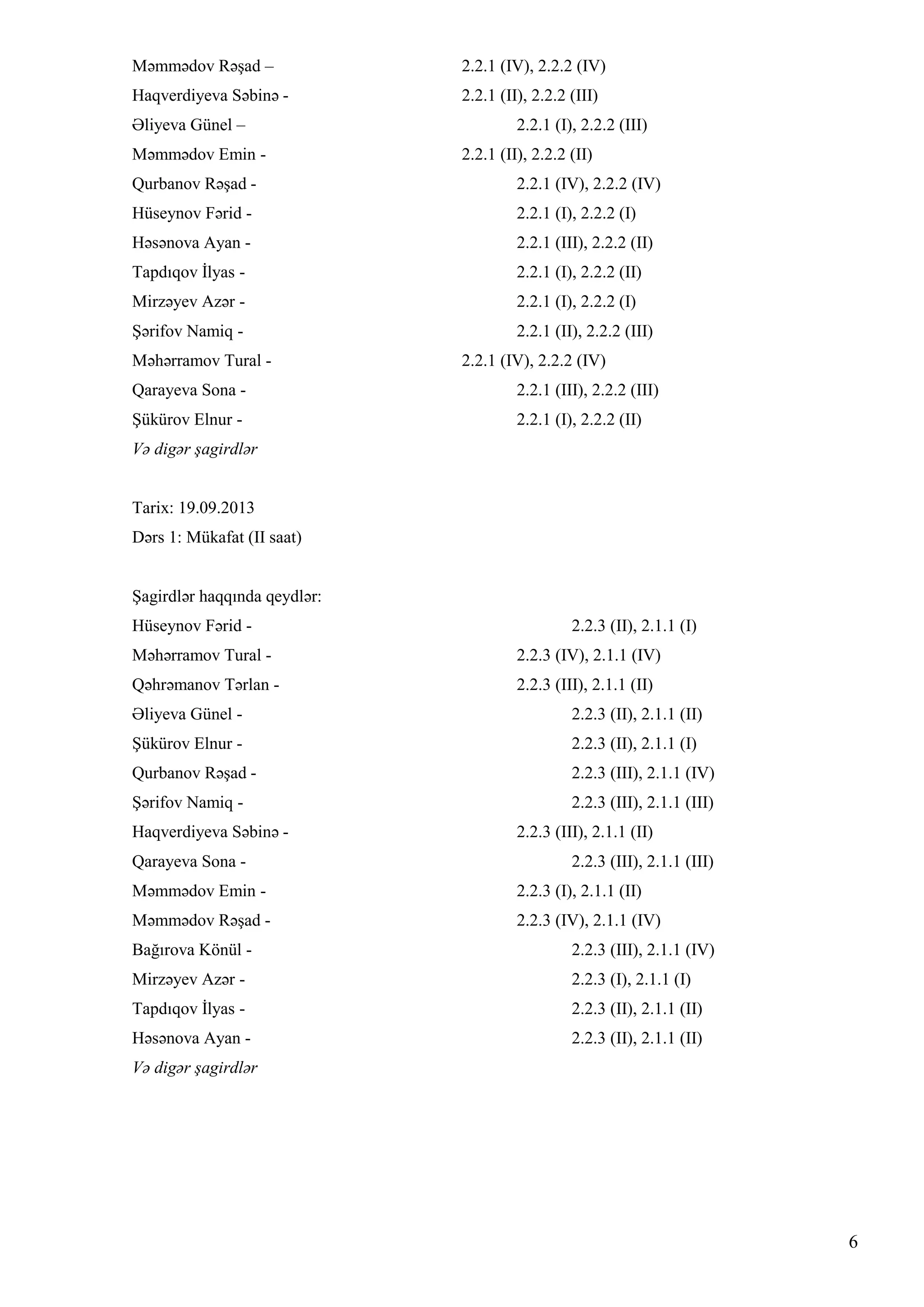 Formativ qiymetlendirme dəfteri Azərbaycan dili | DOCX