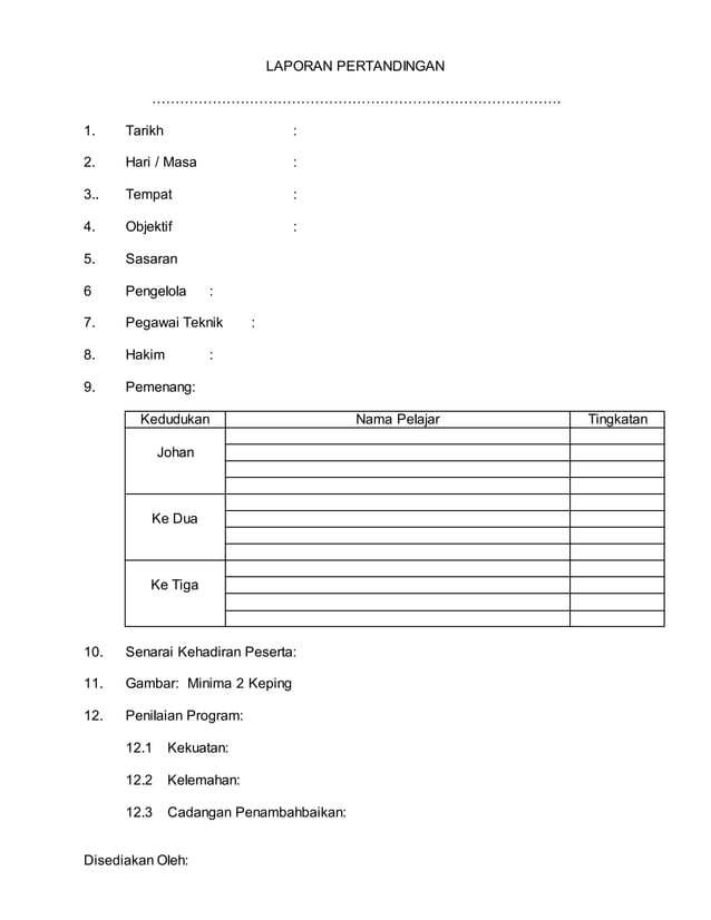 Format laporan | DOCX