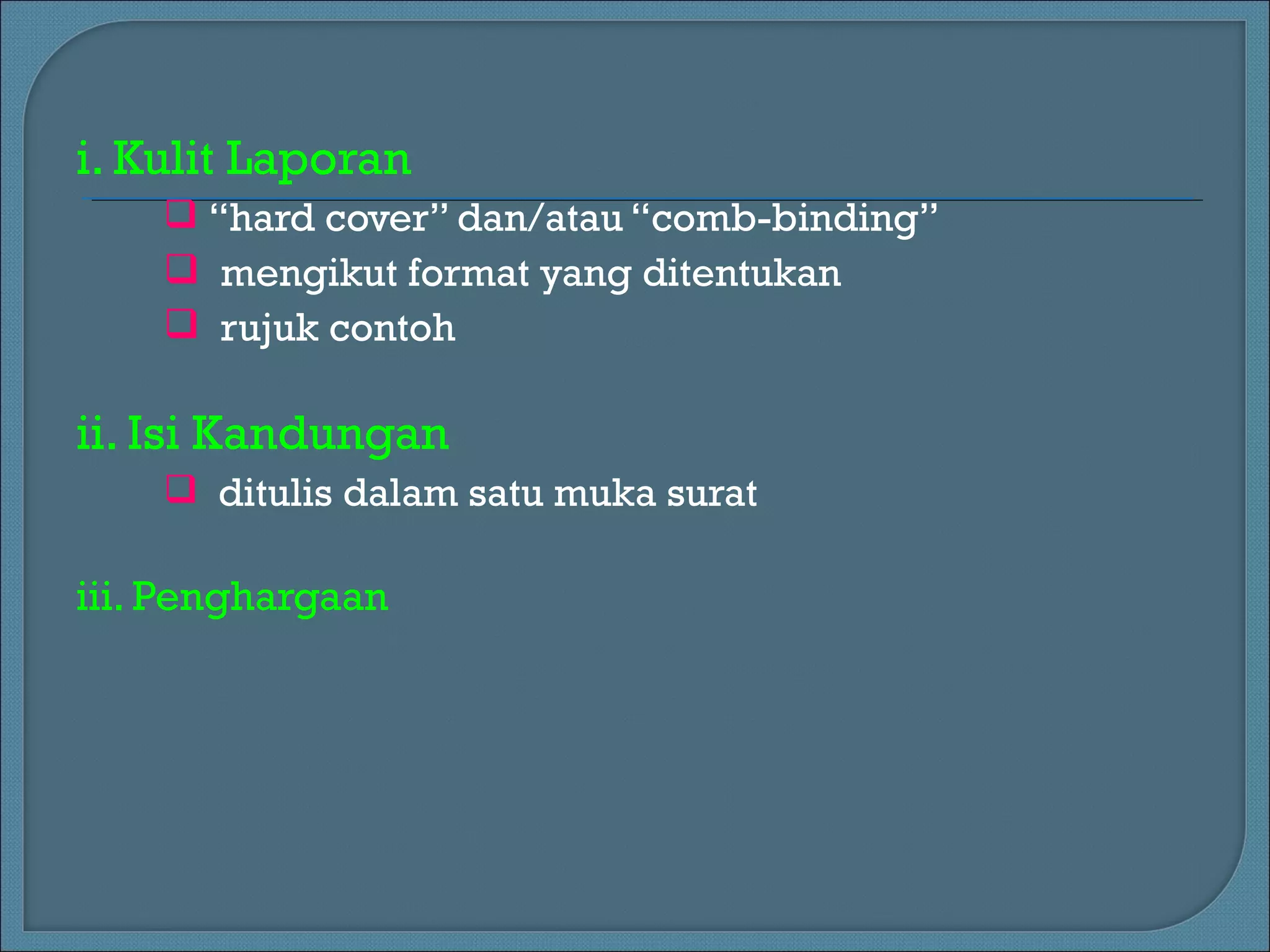 Format laporan kajian 2014 | PPT