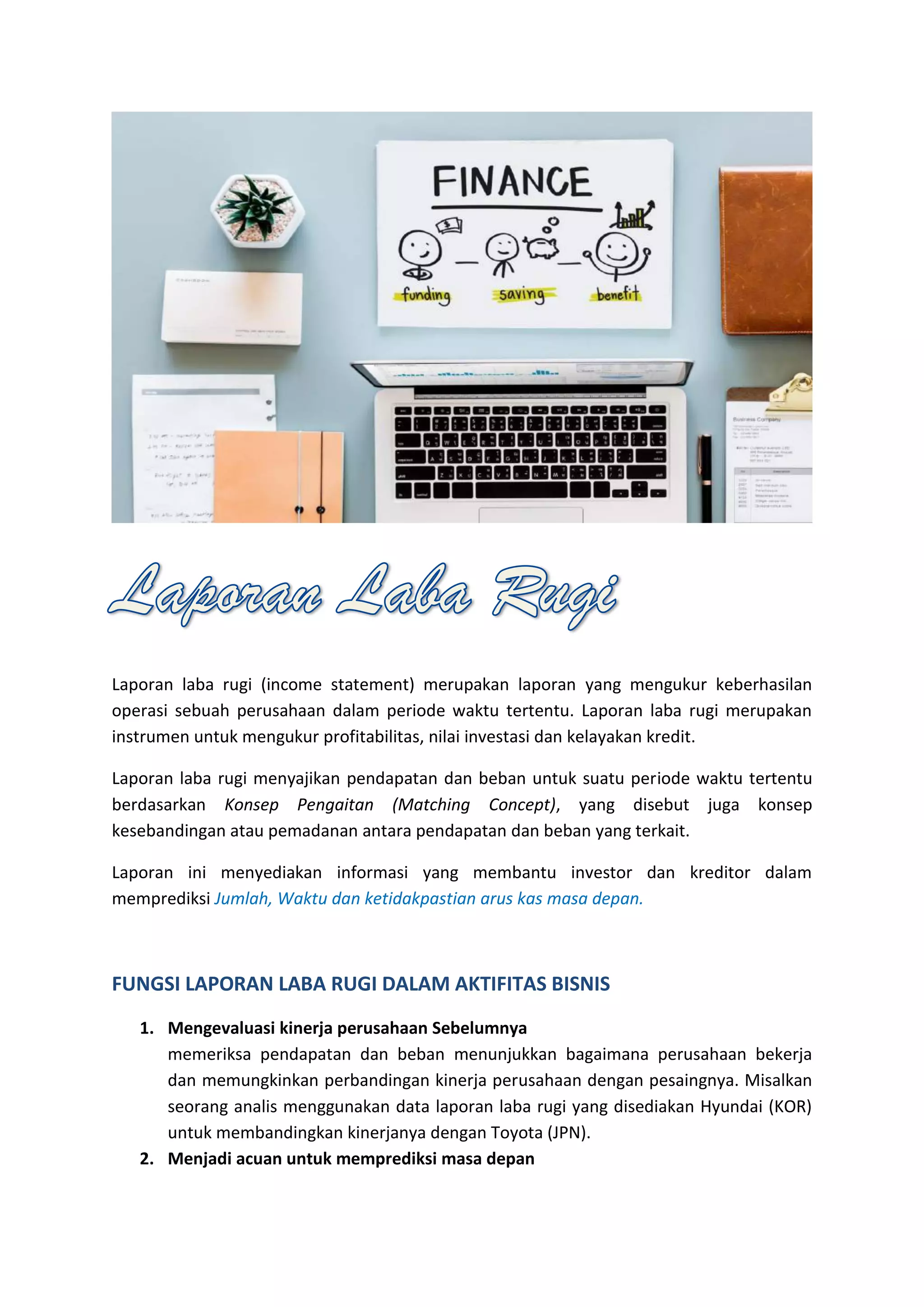 Format Laporan Laba Rugi Ringkas (single step income statement) - Riki ...