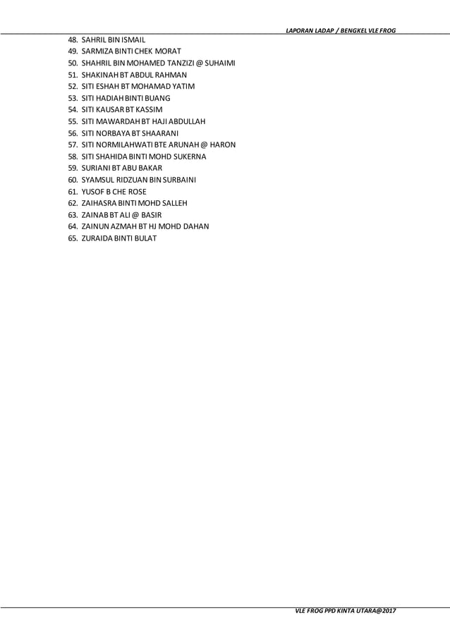 Format laporan ladap | PDF